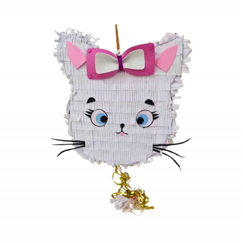 Piñata en forma de gata con orejas y lazos | Supermarket 23 es una ...