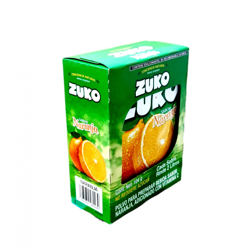 Refresco instantáneo sabor naranja Zuko (8 x 13 g) | Supermarket 23 es ...