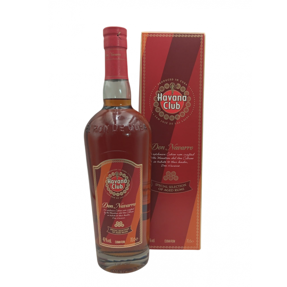 Botella de ron Don Navarro -Selección especial- de rones Añejos 40 % ...