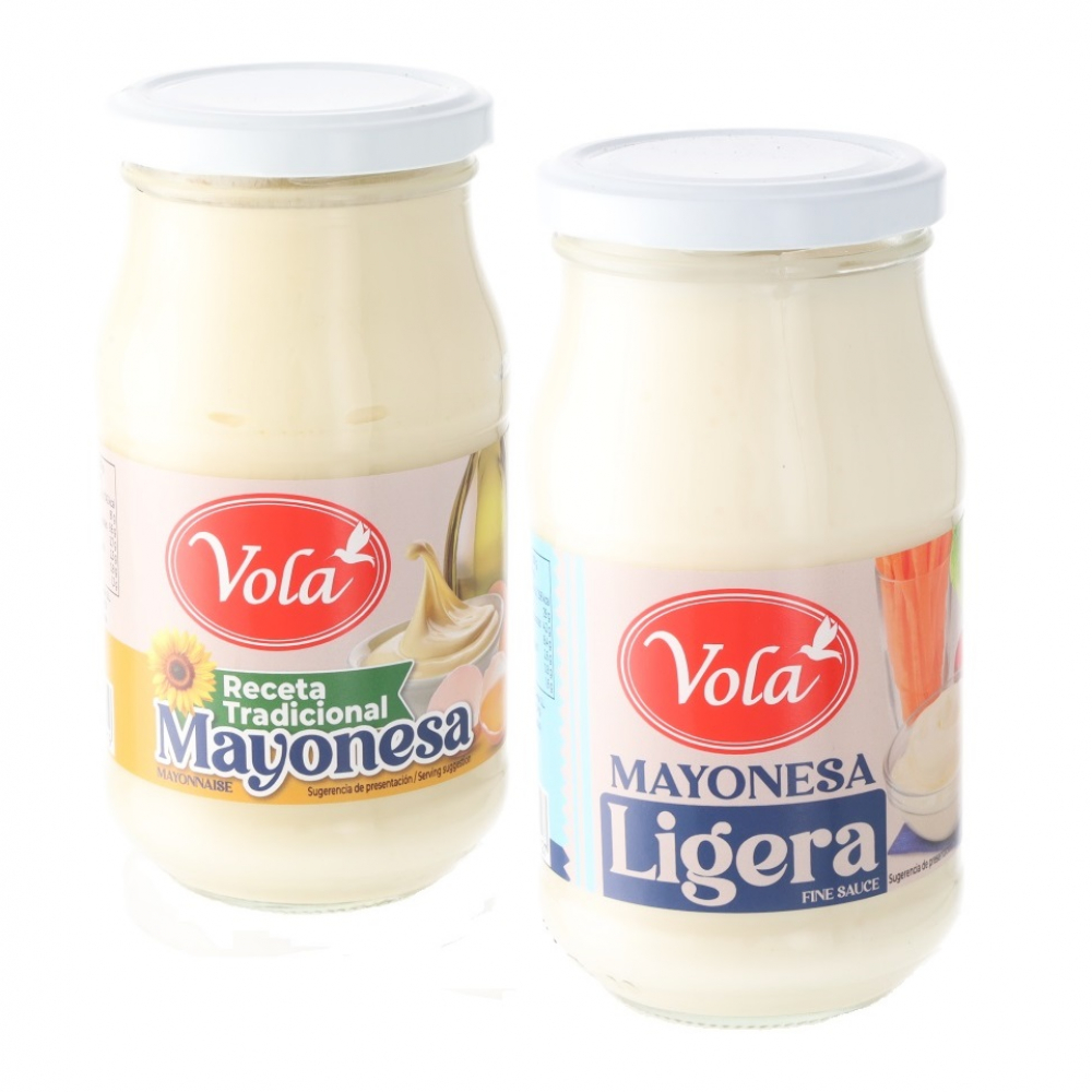 Mayonesa tradicional Vola + Mayonesa ligera Vola | Supermarket 23 es una Tienda para envíos y ...