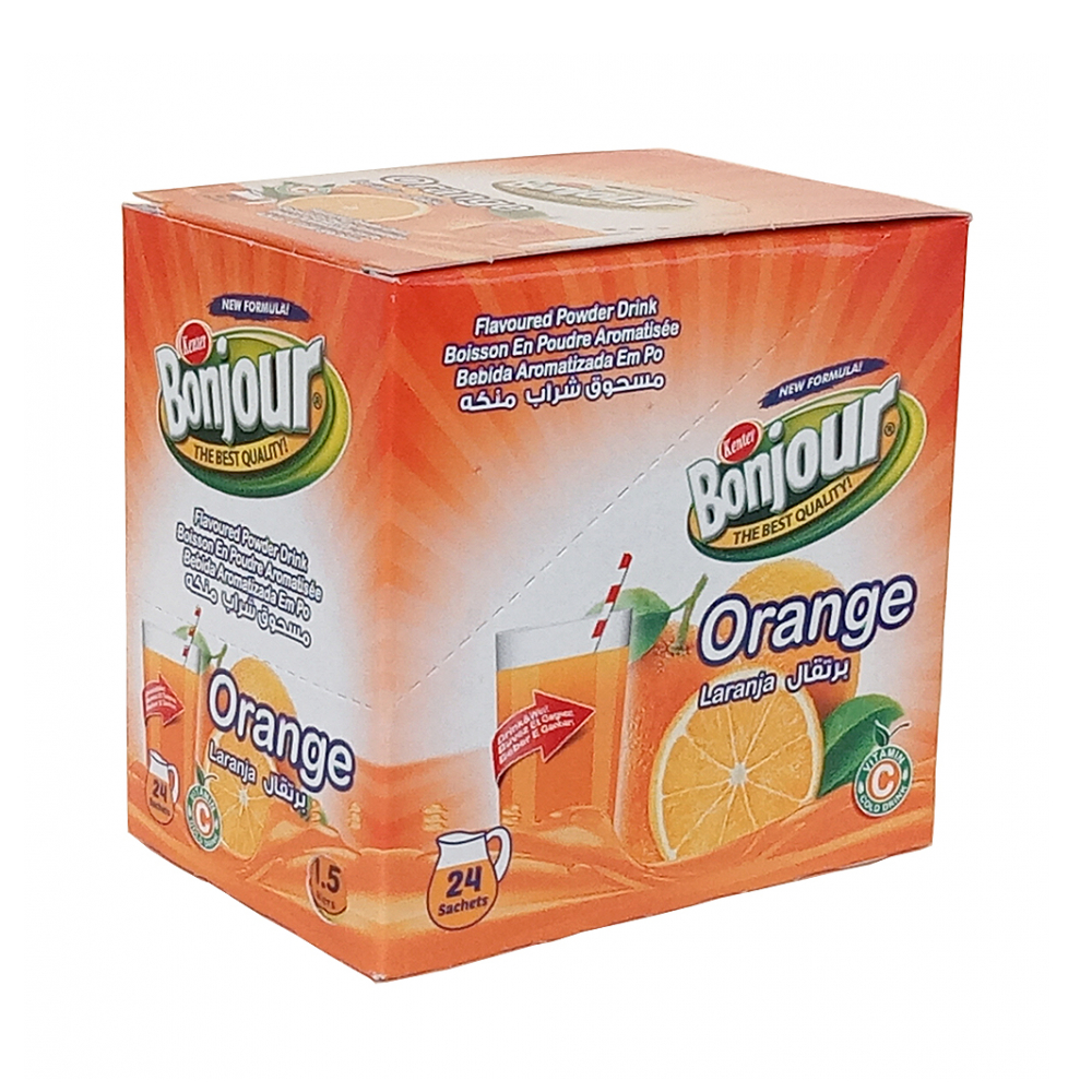 CompreMarket - Refresco instantáneo sabor a naranja Bonjour (220 g / 7. ...