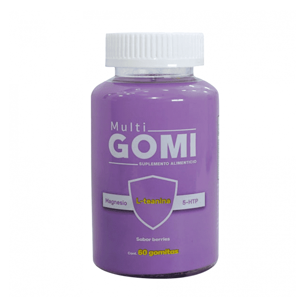 Suplemento alimenticio con Magnesio + L-teanina + 5-HTP Multi Gomi (60 ...