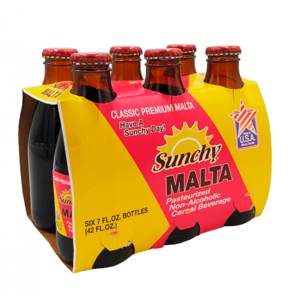 Malta en botella Sunchy (6 x 207 ml / 7 fl oz) | Supermarket 23 es una ...