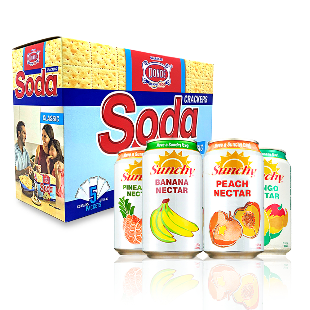 Merienda de galletas y bebidas: Galletas de soda Dondé + Néctar de ...