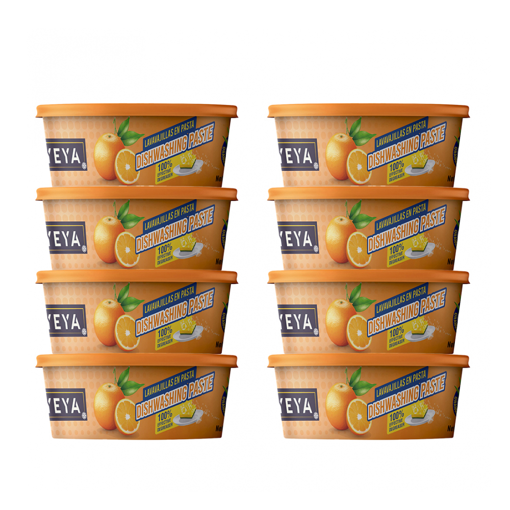 Lavavajillas en pasta con aroma a naranja Yeya (8 x 200 g / 7.05 oz ...