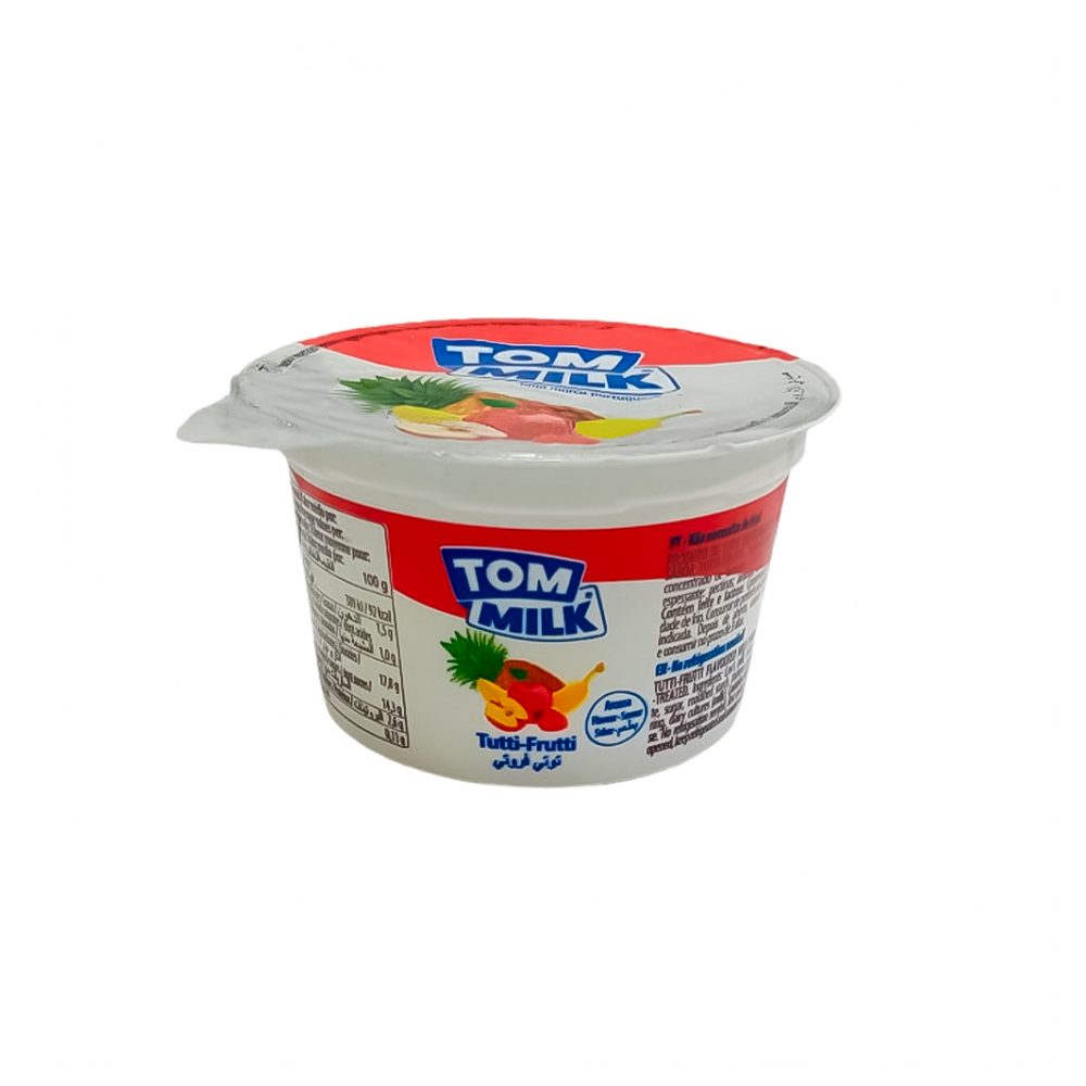 Yogurt pasteurizado sabor tutti-frutti Tom Milk (100 g / 3.53 oz ...