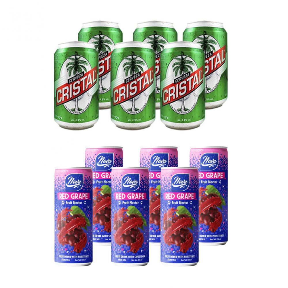 Cristal Beer + Nova red grape flavored nectar-juice | Online Agency to ...