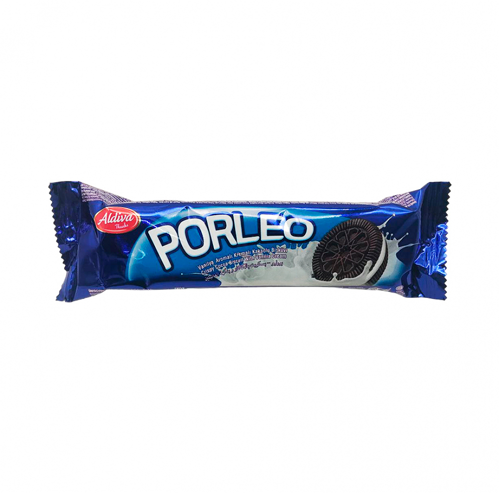 Galletas de chocolate con crema de vainilla Porleo Aldiva (56 g / 1.97 ...