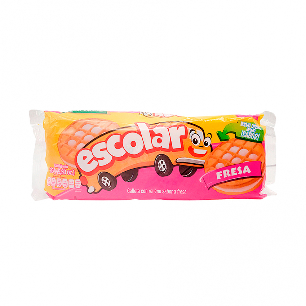 CompreMarket - Galleta de vainilla con relleno sabor a fresa Escolar ...