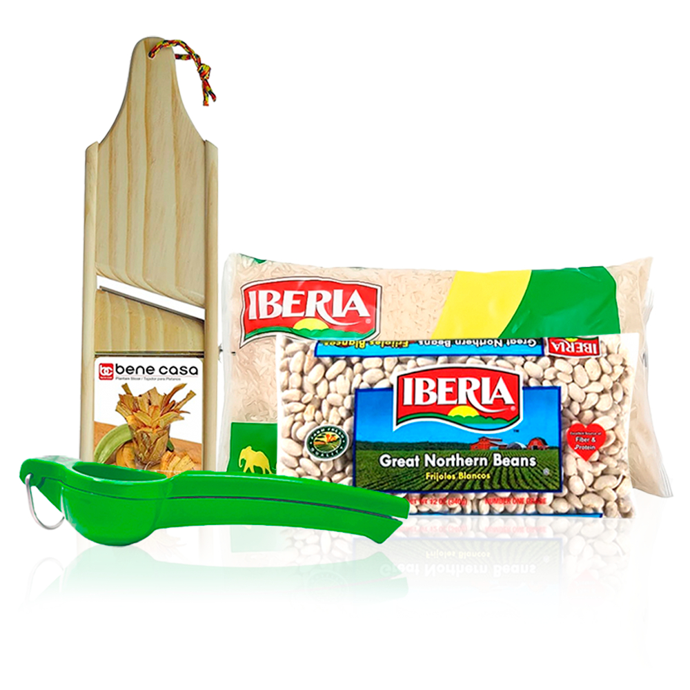 To cook with dad: Long grain rice + Great northern beans + Food chopper ...