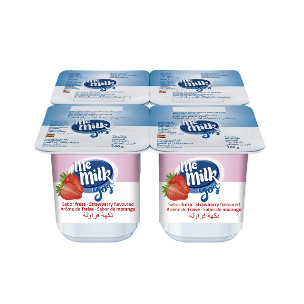 Me Milk strawberry yogurt (4 x 120 g / 4.23 oz) | Online Agency to Buy ...