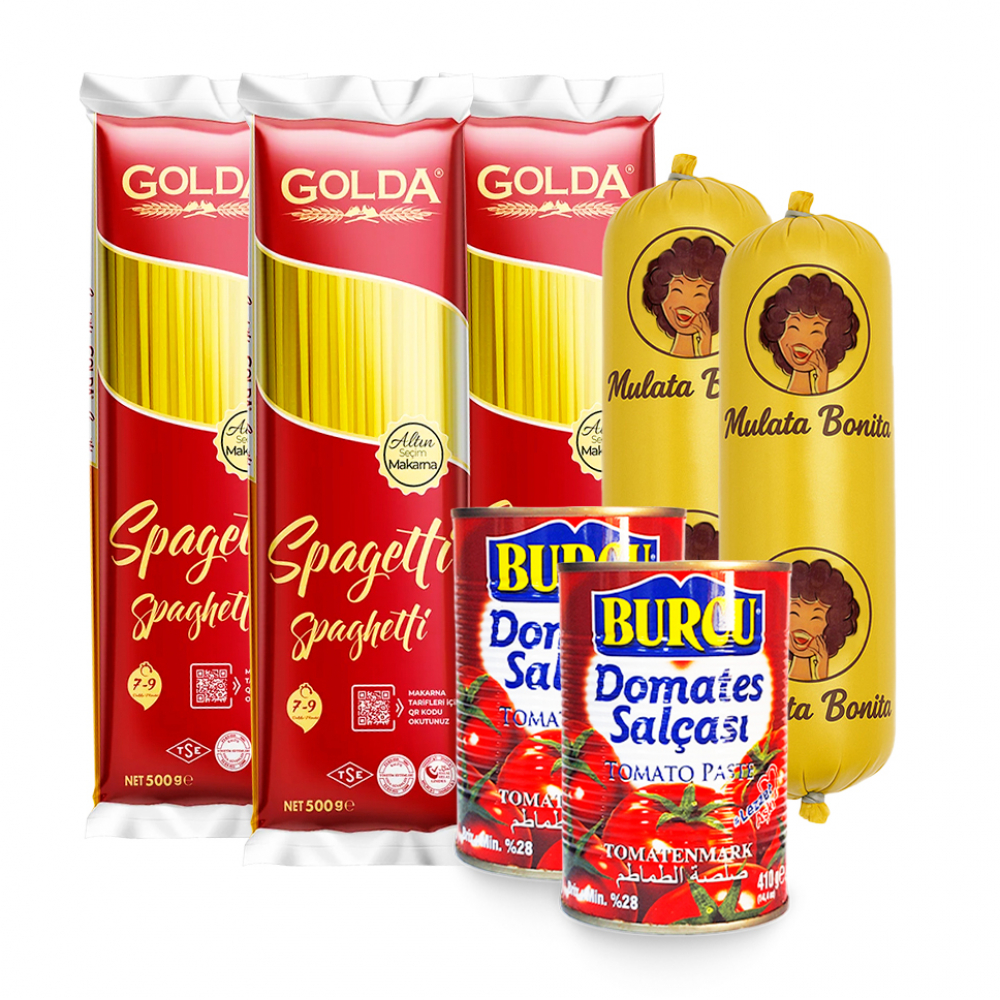 Combo de comida rápida #6: Espaguetis Golda + Pasta de tomate Burcu ...