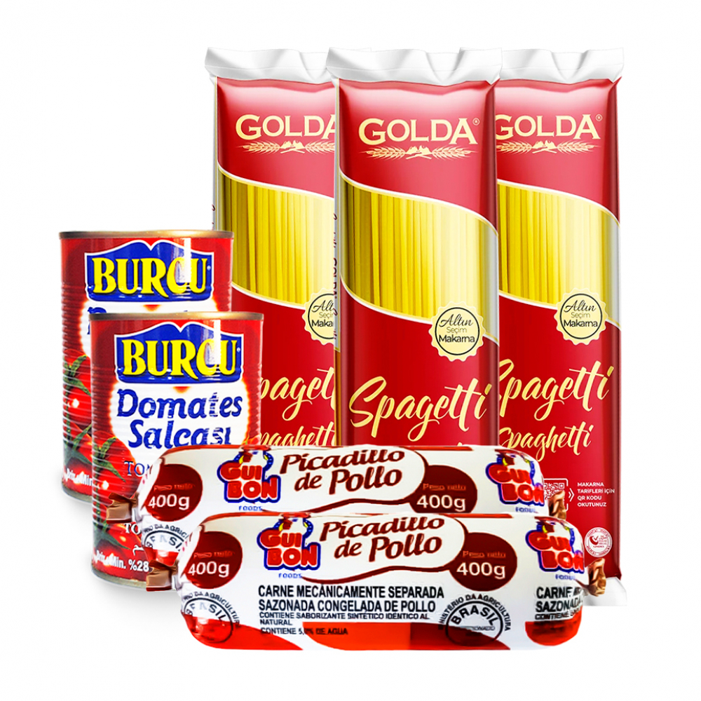 Combo de comida rápida #14: Espaguetis Golda + Pasta de tomate Burcu ...