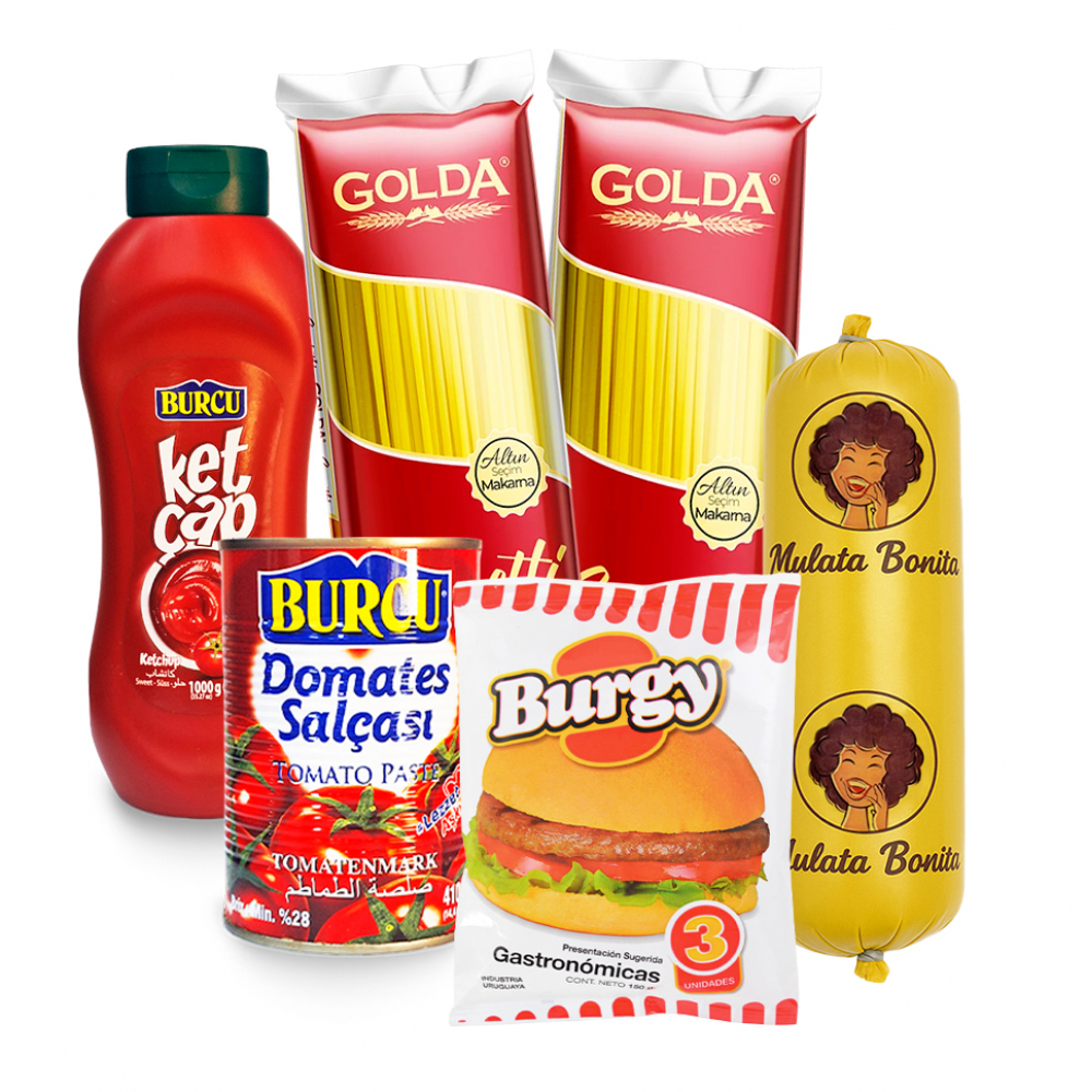 Combo de comida rápida #18: Espaguetis Golda + Pasta de tomate Burcu ...