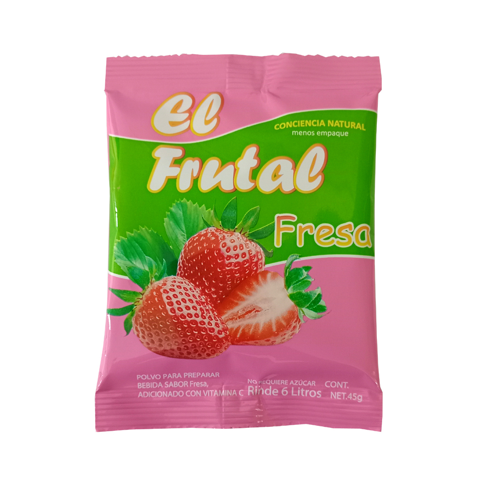 Refresco instantáneo sabor fresa El Frutal (45 g / 1.58 oz ...