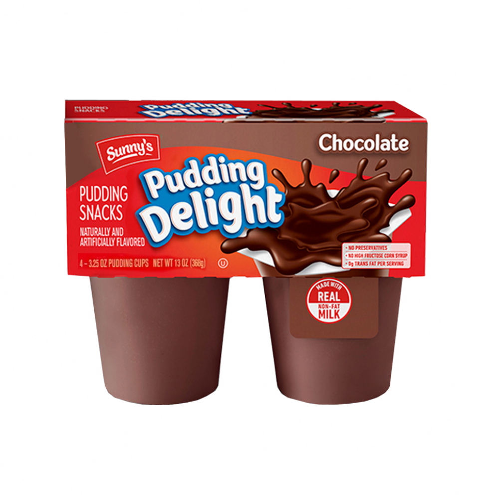 Paquete de 4 natillas sabor chocolate Sunny's (368 g / 13 oz ...