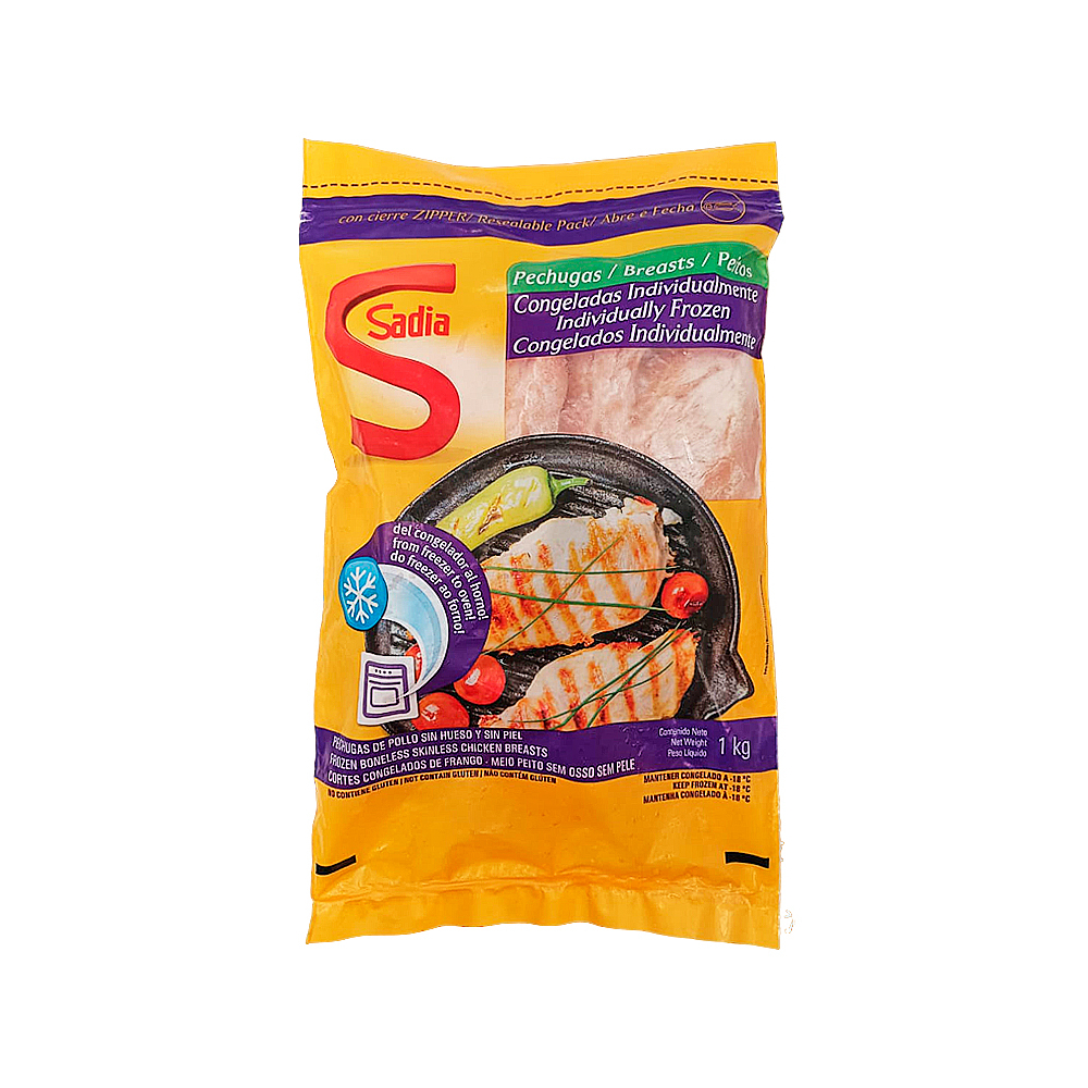 Pechuga de pollo sin piel y sin hueso Sadia (1 kg / 2.2 lb ...