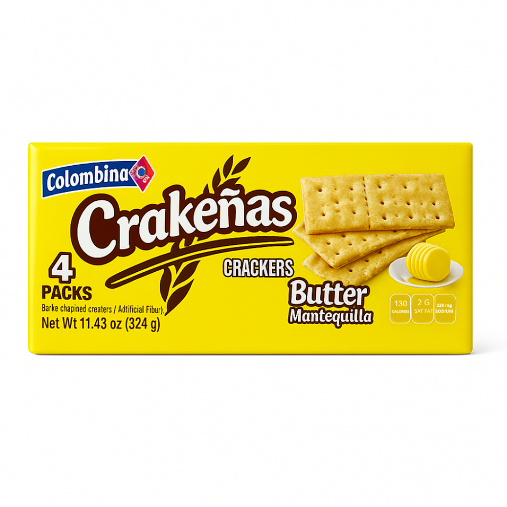 CompreMarket - Galletas sabor a mantequilla Crakeñas (324 g / 11.43 oz)