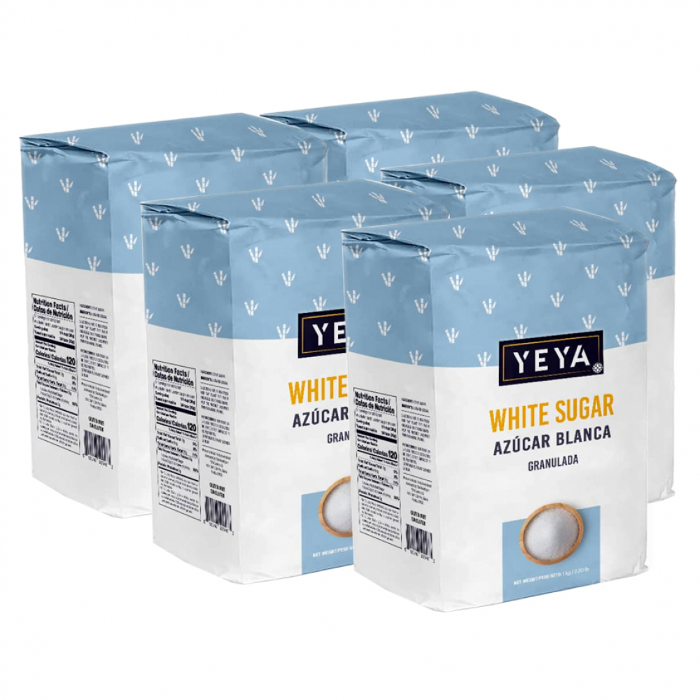 Azúcar blanca granulada Yeya (5 x 1 kg / 2.2 lb) | Supermarket 23 es ...
