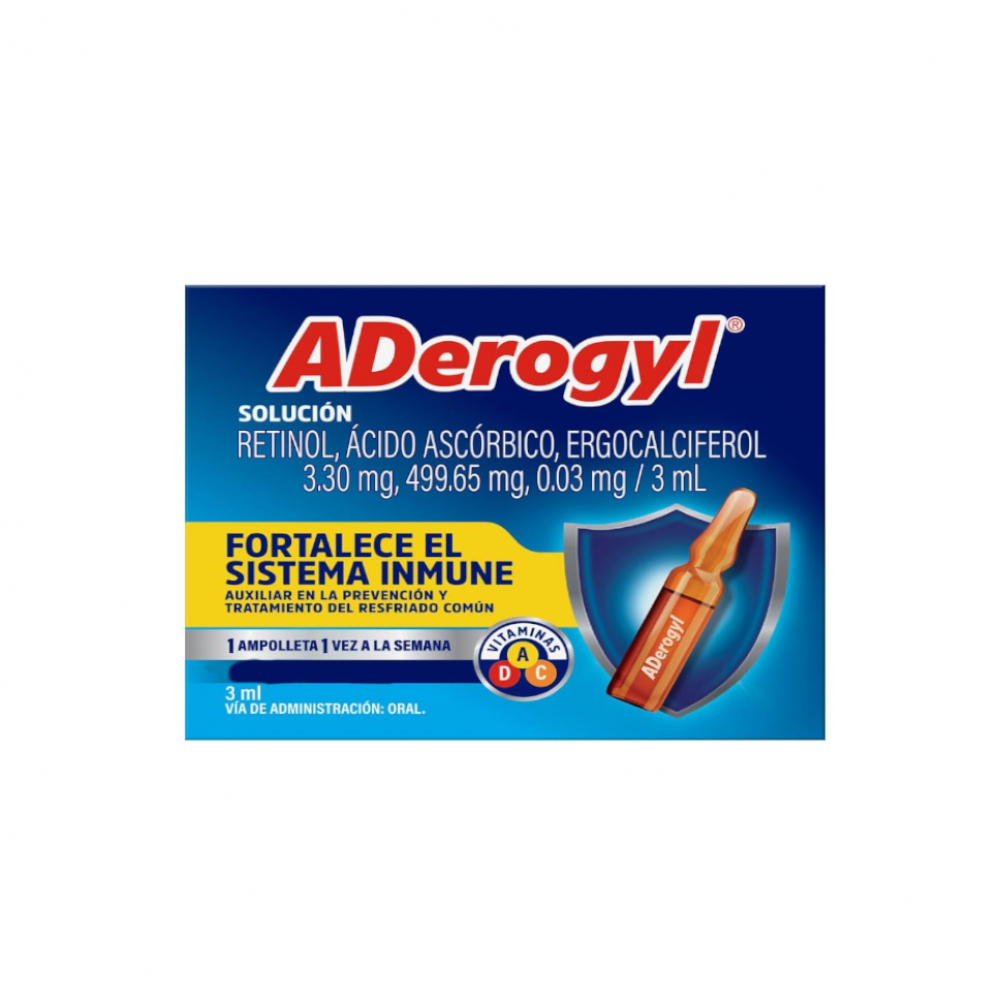 Retinol 3.30 mg + Ácido ascórbico 499.65 mg + Ergocalciferol 0.03 mg (4 ...