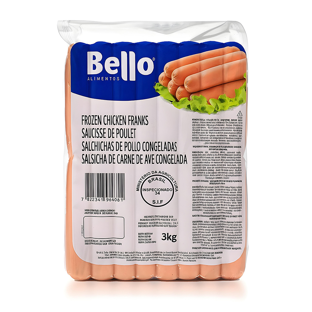 Bello frozen chicken franks (3 kg / 6.6 lb) | Online Agency to Buy and ...