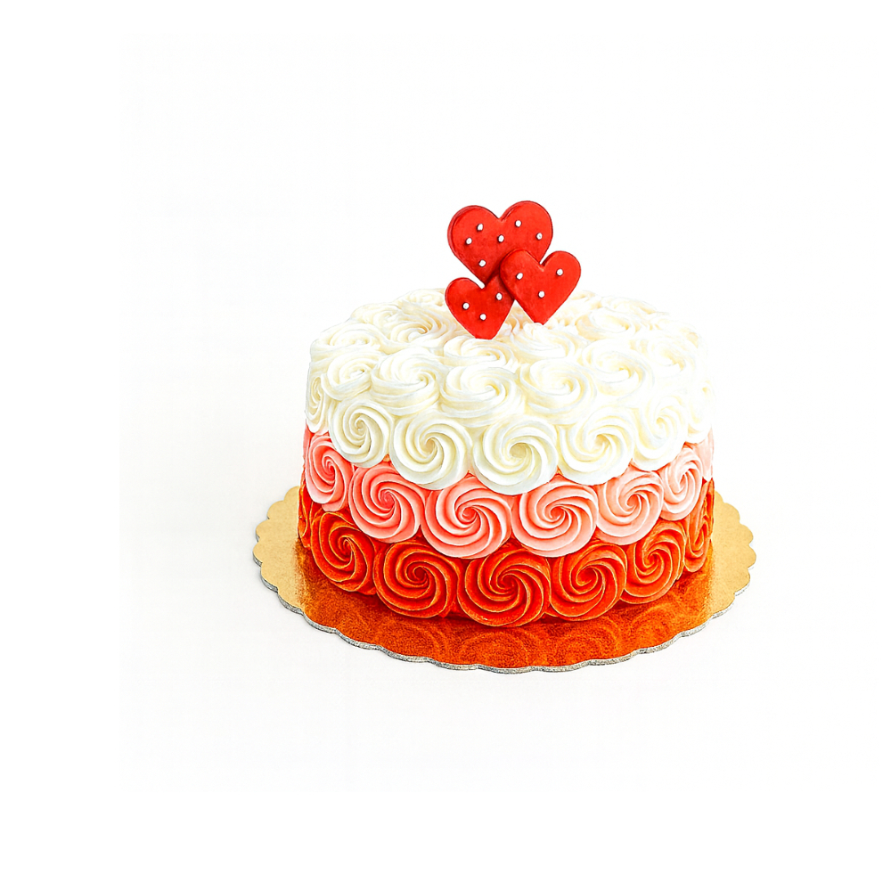 Cake a tres colores y con corazoncitos Ola Cake (para 8 personas ...