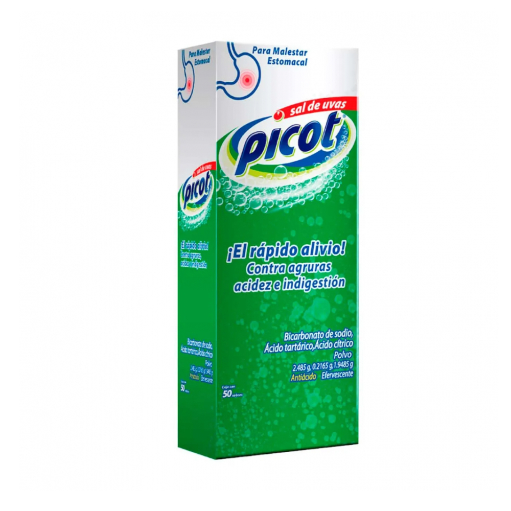 Picot grape salt. Sodium bicarbonate 2.4850 g + Tartaric acid 0.2165 g ...