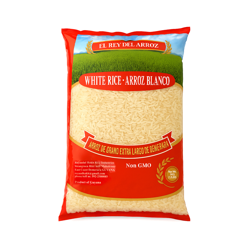 Arroz blanco de grano extra largo El rey del arroz (1 kg / 2.2 lb ...
