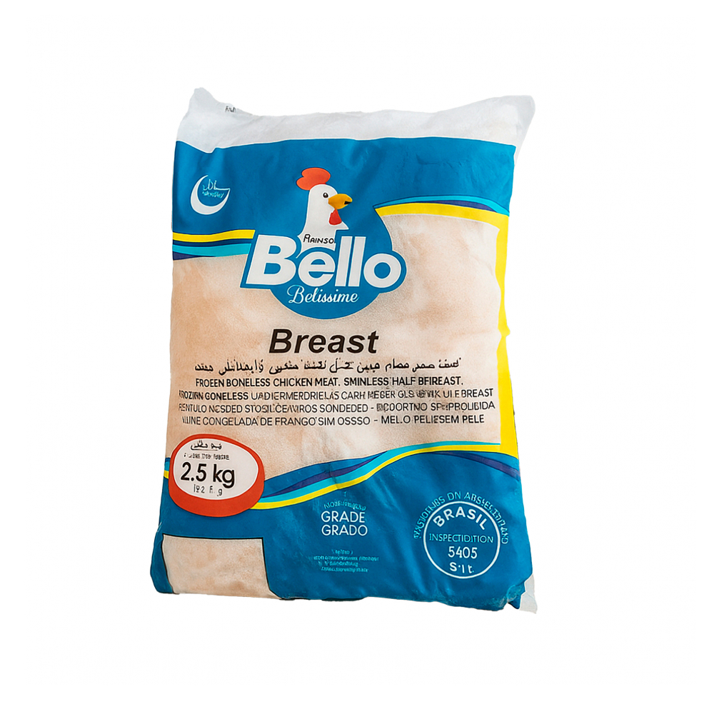Pechuga de pollo sin piel y sin hueso Frango Bello (2.5 kg / 5.5 lb ...