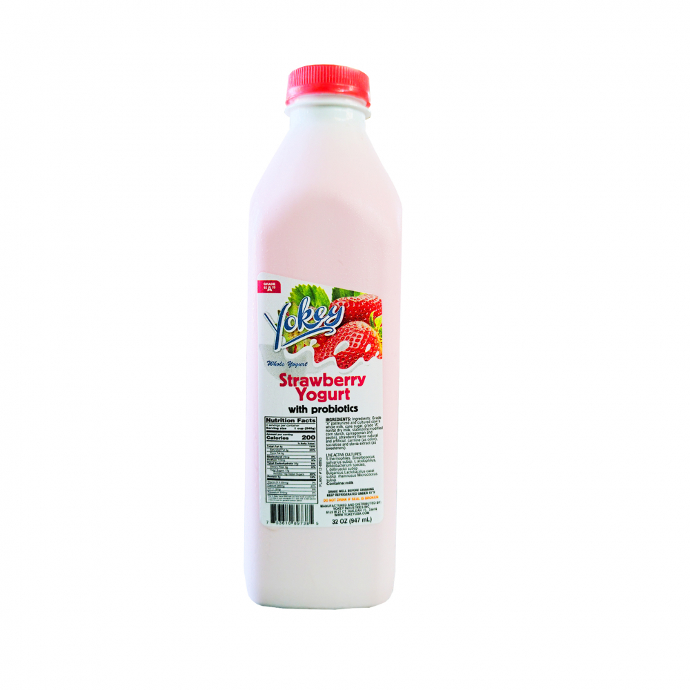 Yogurt probiótico de fresa Yokey (947 ml) | Supermarket 23 es una ...