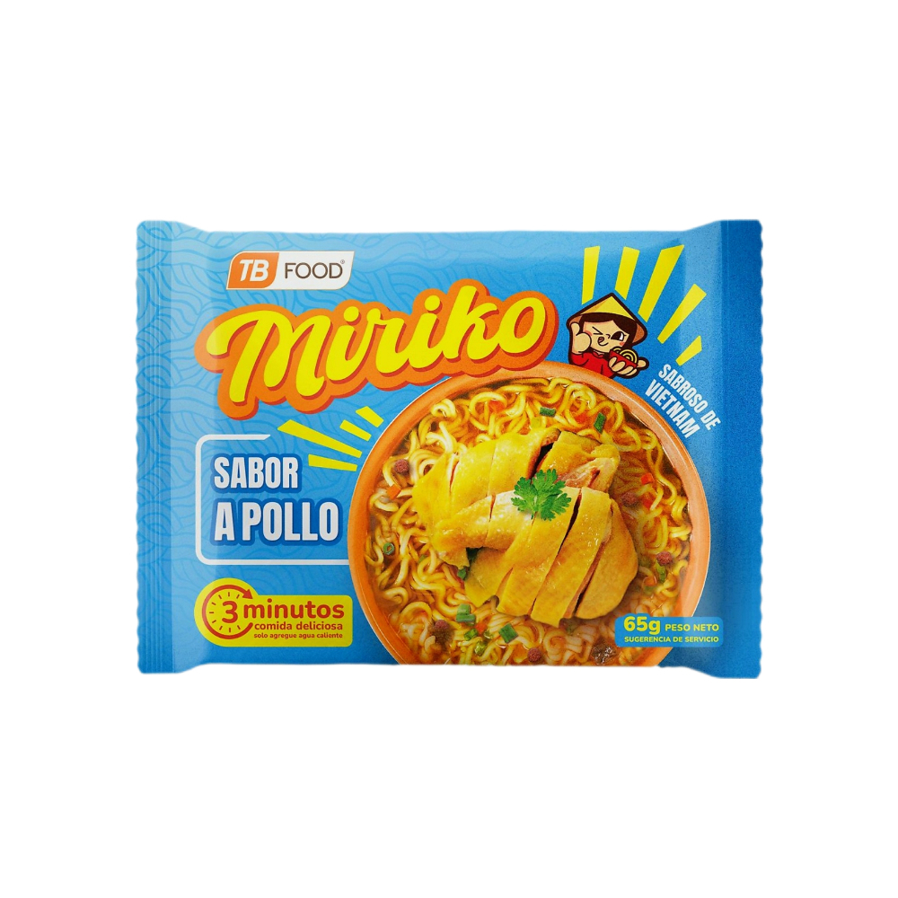 Sopa instantánea de fideos sabor a pollo Miriko (65 g / 2.29 oz ...