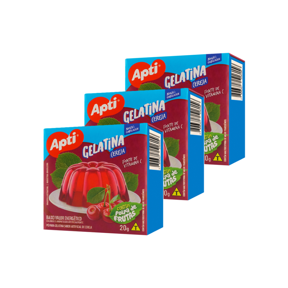 Cherry flavored gelatin (3 x 20 g) | Online Agency to Buy and Send Food ...