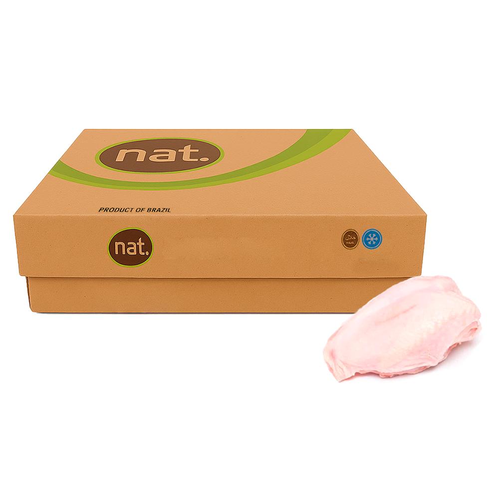 Nat Frozen chicken breast with skin and bone box (10 kg / 22 lb ...