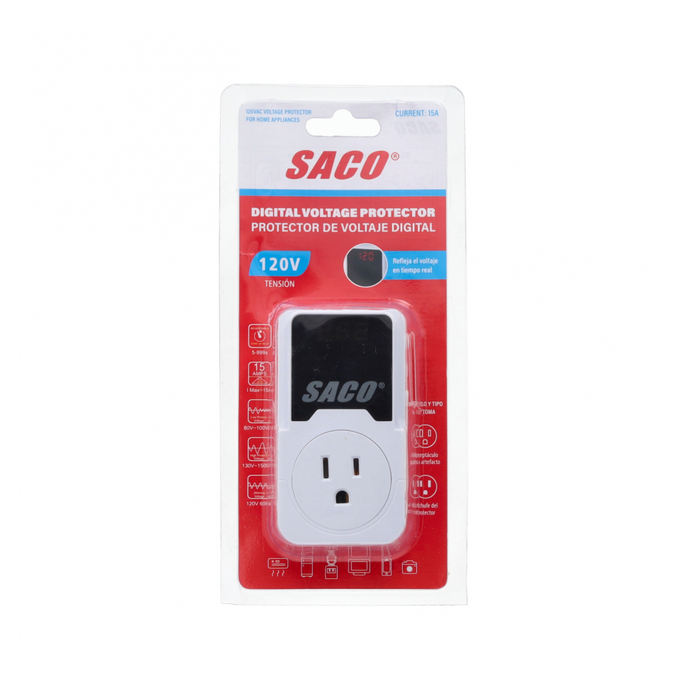 Protector de voltaje digital 120 V Saco 04-FR-33839 | Supermarket 23 es ...