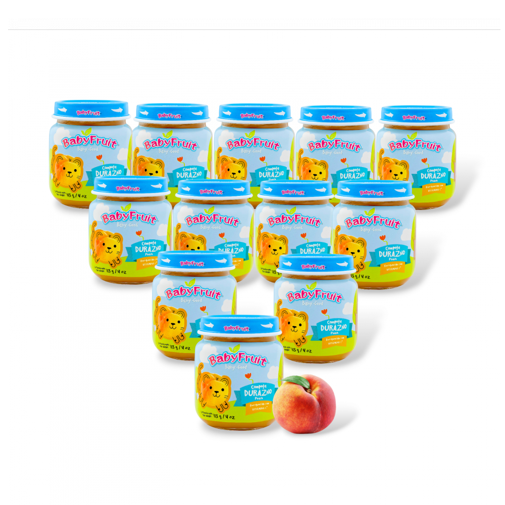 CompreMarket - Compota de durazno Baby Fruit (12 x 113 g /4 oz)
