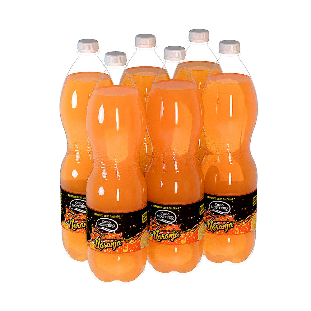 CompreMarket - Refresco naranja cero calorías Ciego Montero (6 x 1500 ml)
