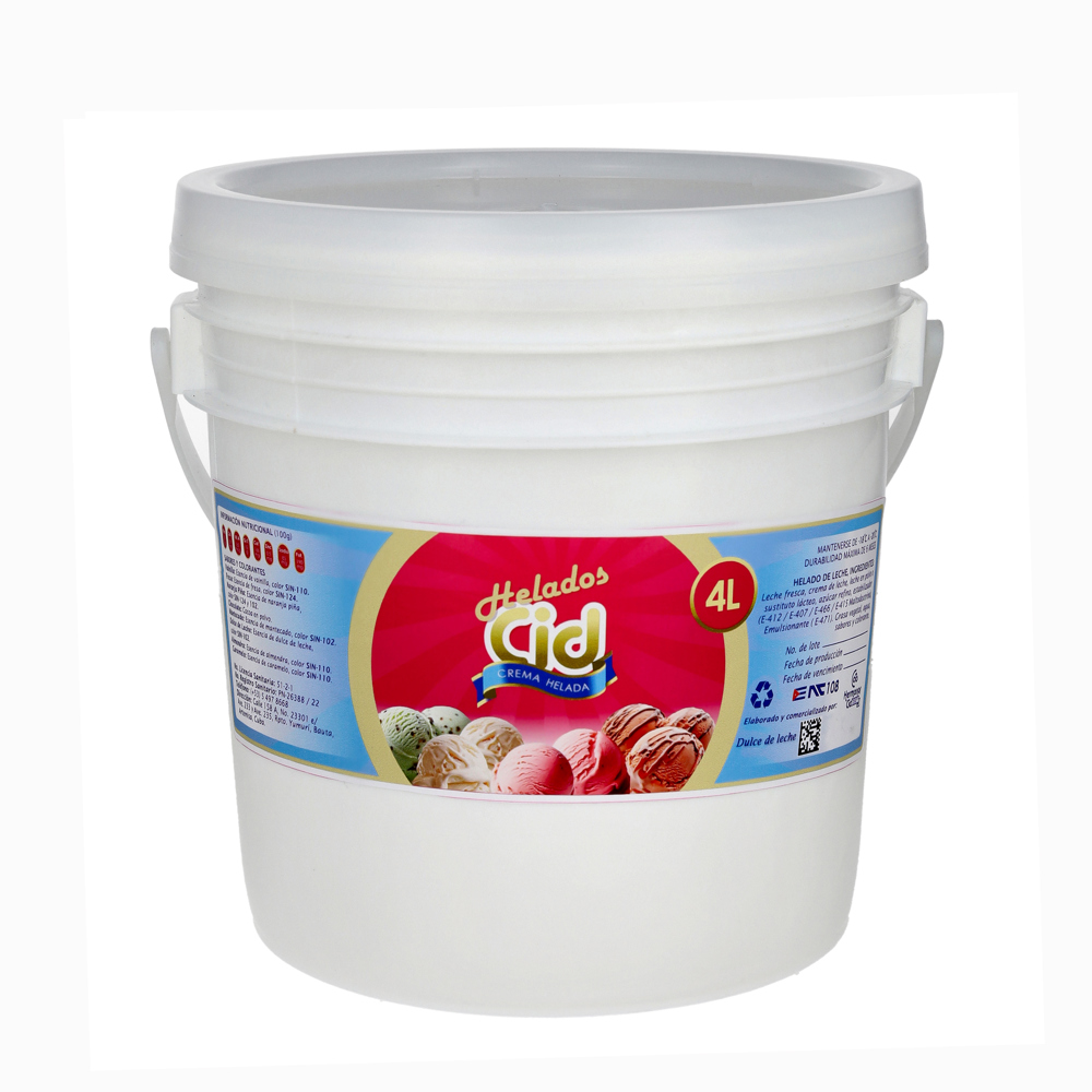 CompreMarket - Helado sabor dulce de leche CID (4 L)