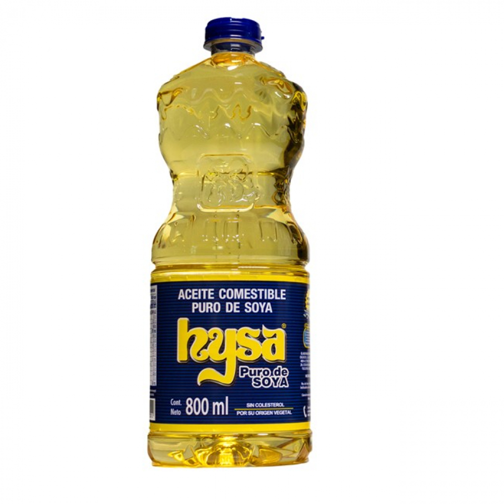 Aceite comestible puro de soya Hysa (800 ml) | Supermarket 23 es una ...
