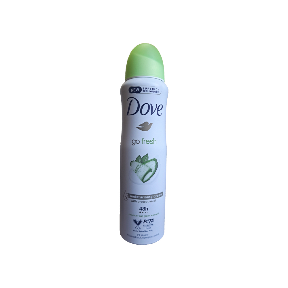 Desodorante en spray con aroma a pepino y te verde go fresh Dove (150 ...