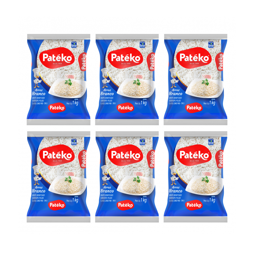 Patéko long grain white rice (6 x 1 kg / 2.2 lb) | Online Agency to Buy ...