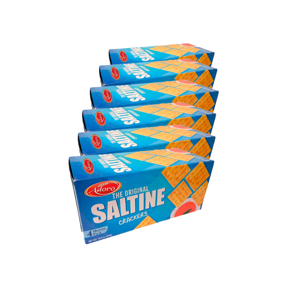 Mercatoria - Galletas de soda Saltine Adoro (6 x 454 g / 1 lb)