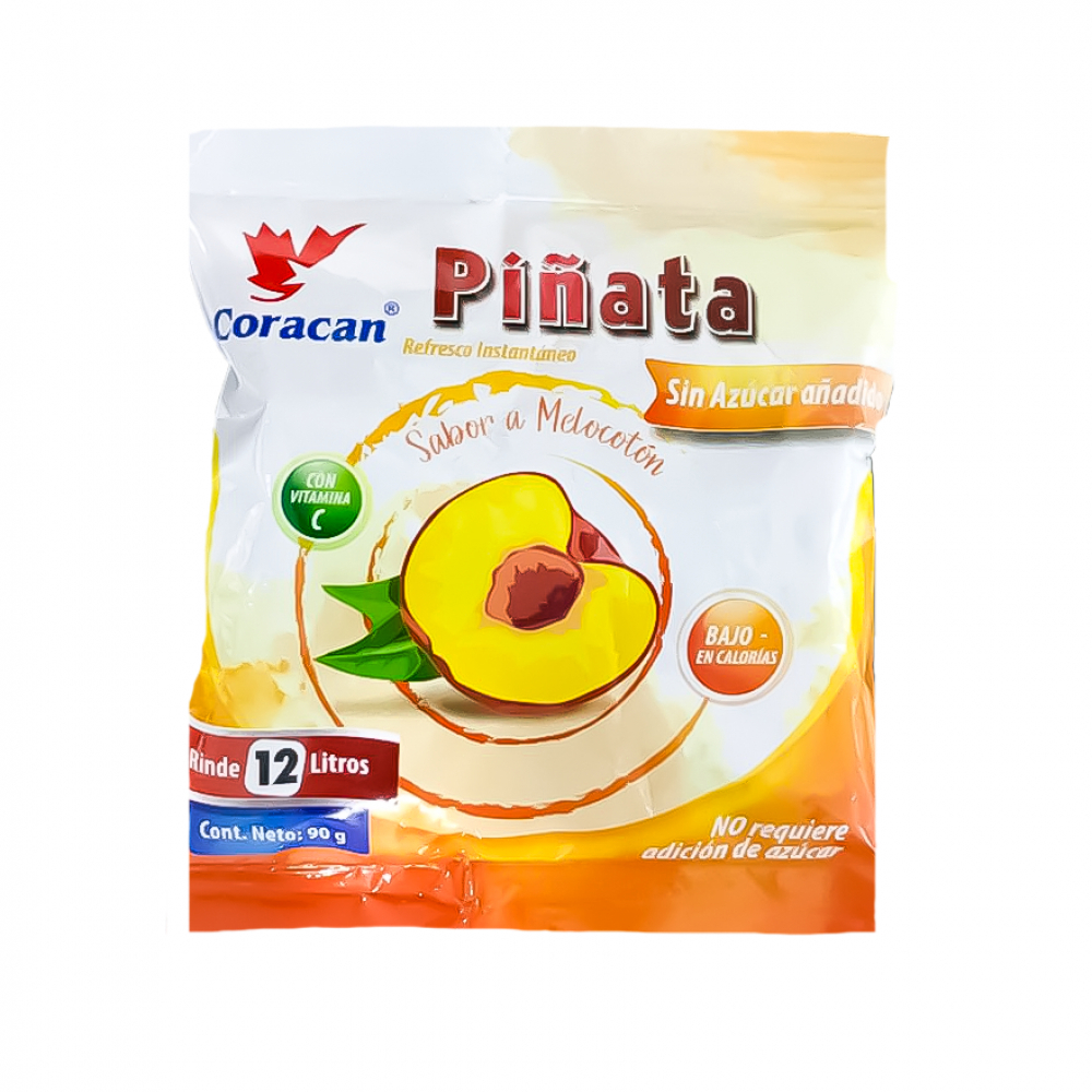 CompreMarket - Refresco instantáneo sabor melocotón Piñata Coracan (90 ...