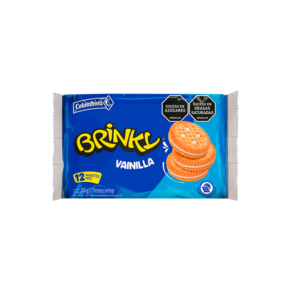 Mercatoria - Galletas con crema sabor a vainilla Brinky Colombina (300 ...