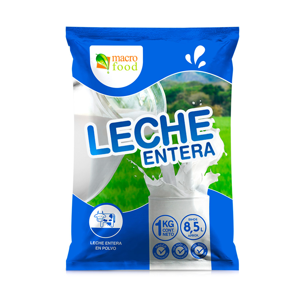 Leche entera en polvo Macro Food (1 kg / 2.2 lb) | Supermarket 23 es ...