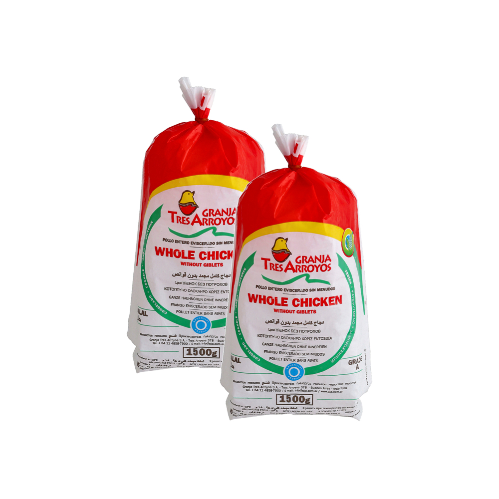 Pollo entero eviscerado sin menudos (2 x 1.5 kg / 3.30 lb ...