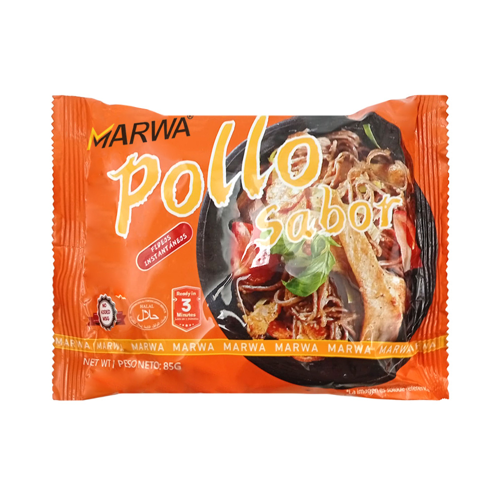 Sopa instantánea de fideos sabor pollo Marw... $0.69 en Cuba | Nercado